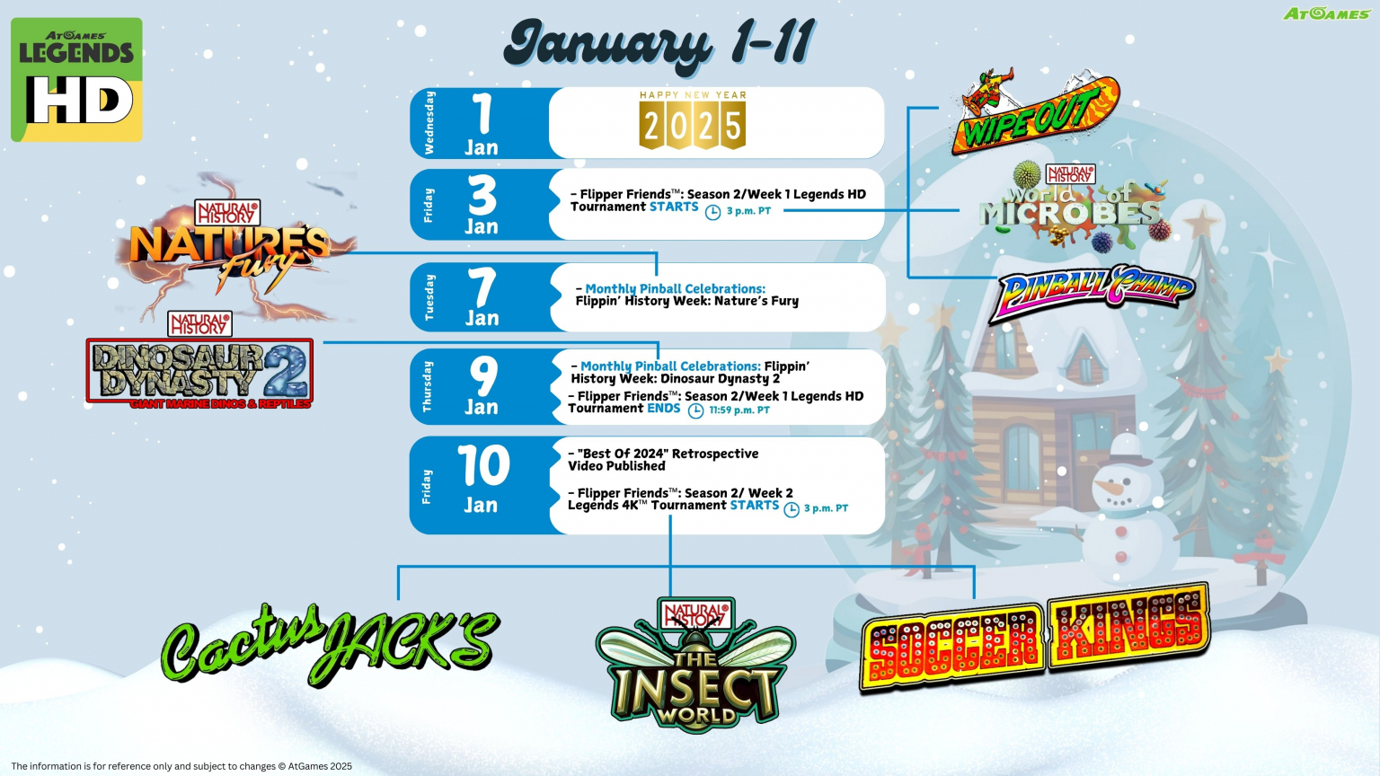 AtGames Legends HD Monthly Calendar - Legends Ultimate