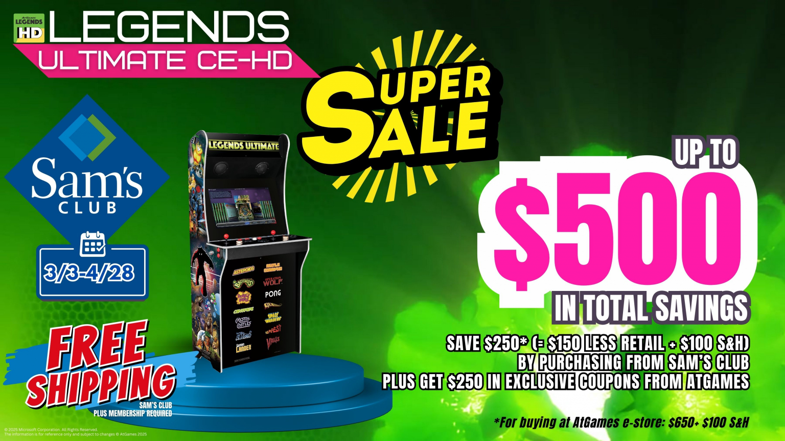 AtGames Legends 4K Monthly Calendar - AtGames