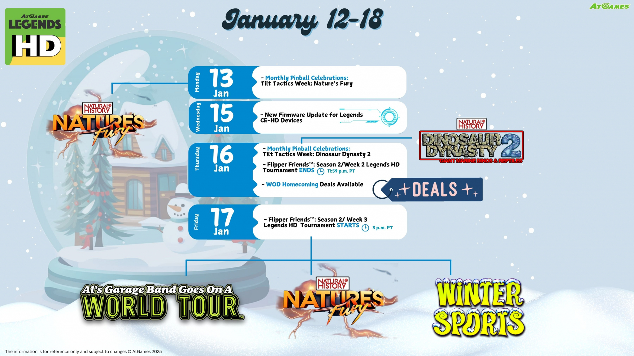 AtGames Legends HD Monthly Calendar - Legends Ultimate