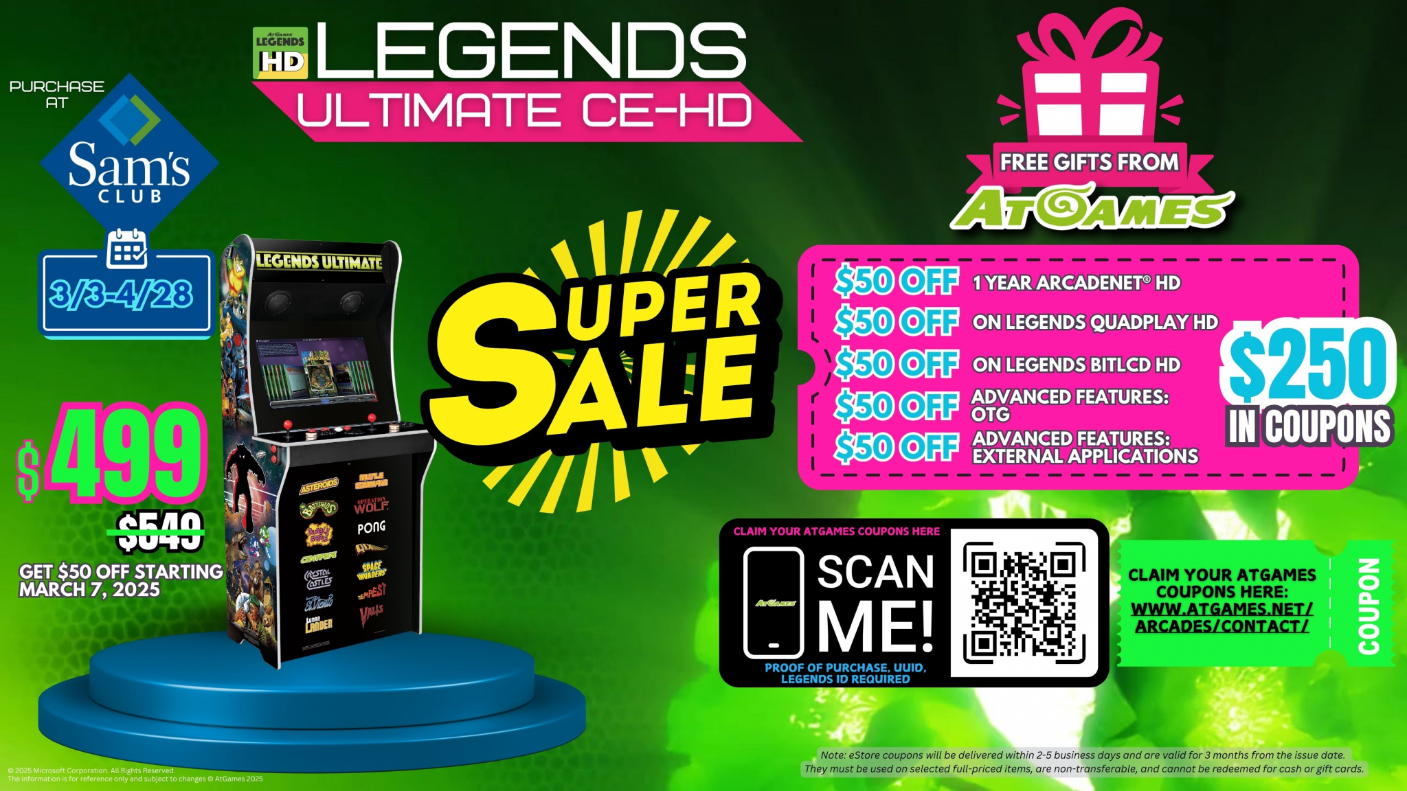 AtGames Legends 4K Monthly Calendar - AtGames