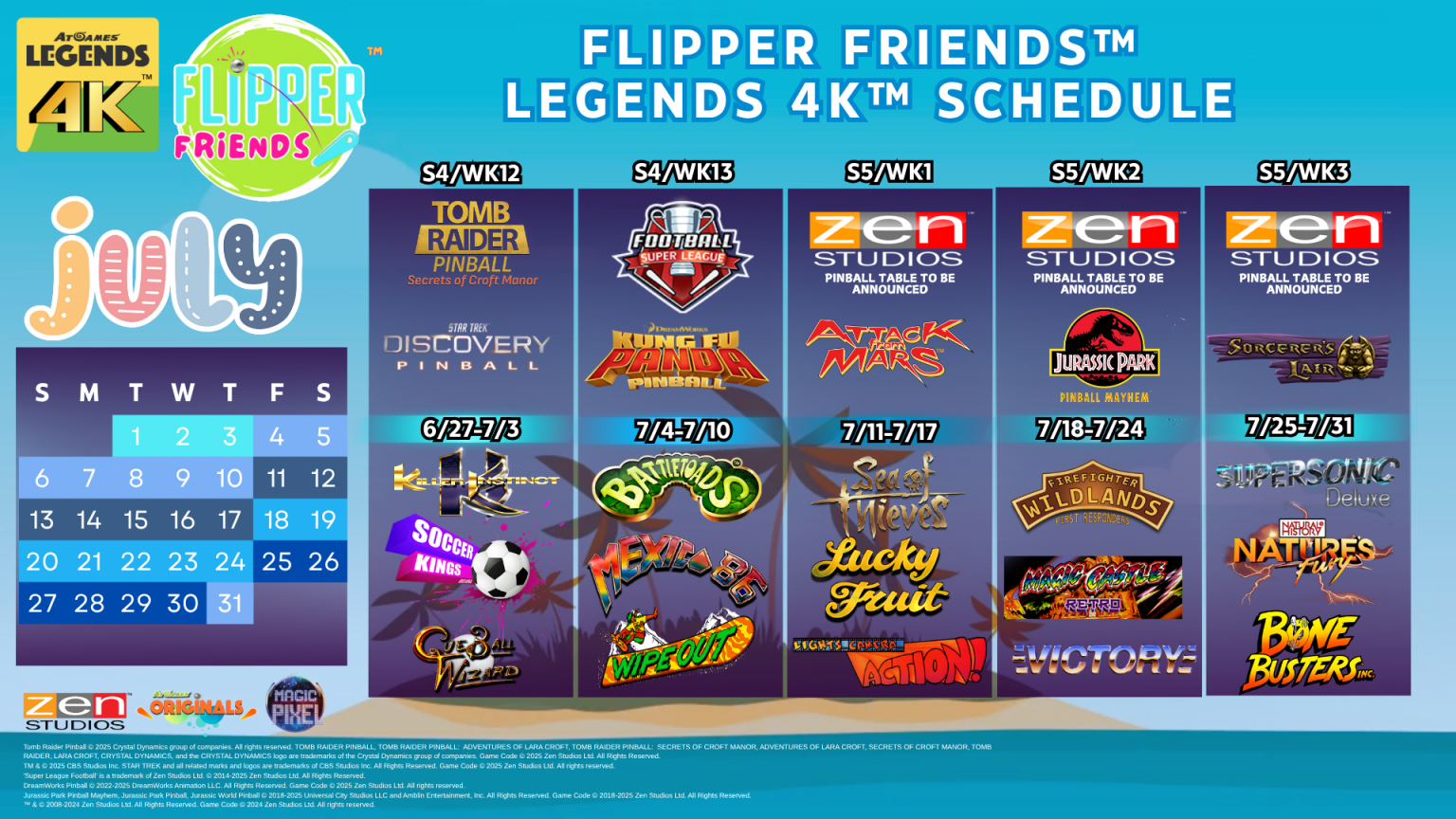 AtGames Legends 4K Monthly Calendar - AtGames