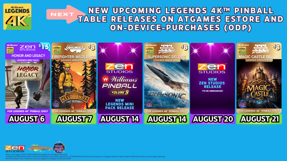 AtGames Legends 4K Monthly Calendar - AtGames