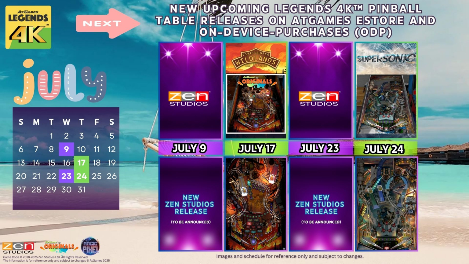 AtGames Legends 4K Monthly Calendar - AtGames