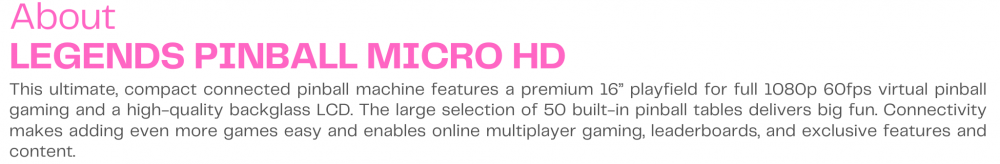 Legends Pinball Micro HD - Legends Ultimate