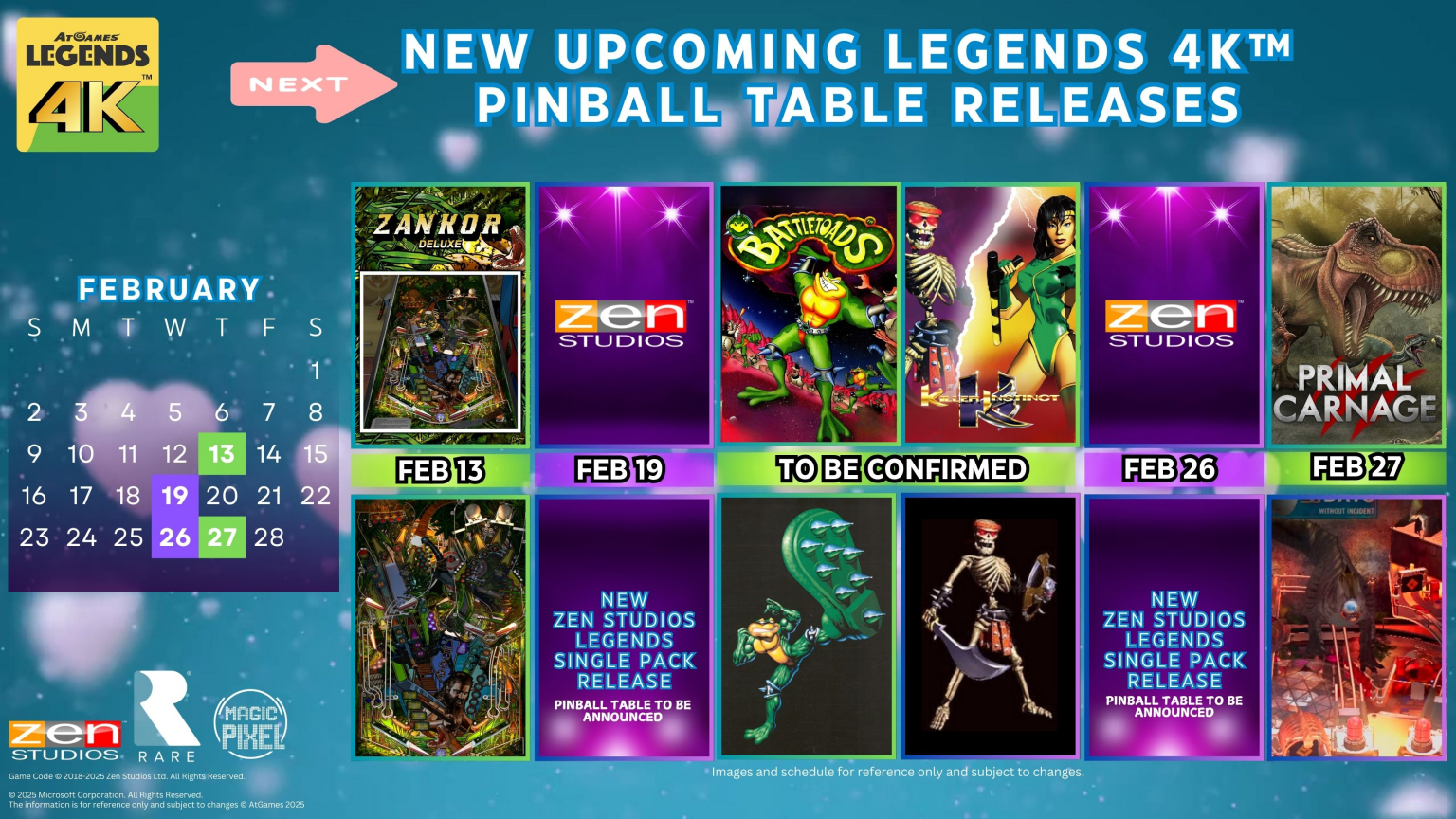 AtGames Legends 4K Monthly Calendar - Legends Ultimate