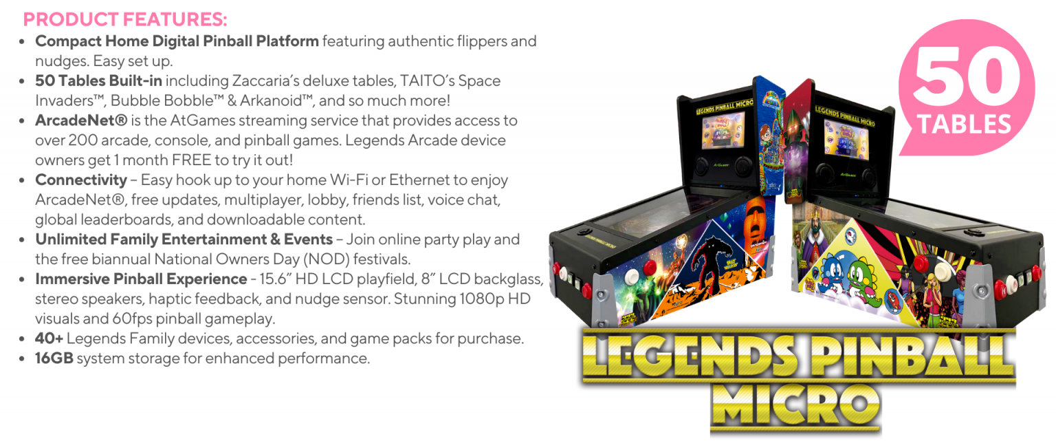 Legends Pinball Micro HD - AtGames